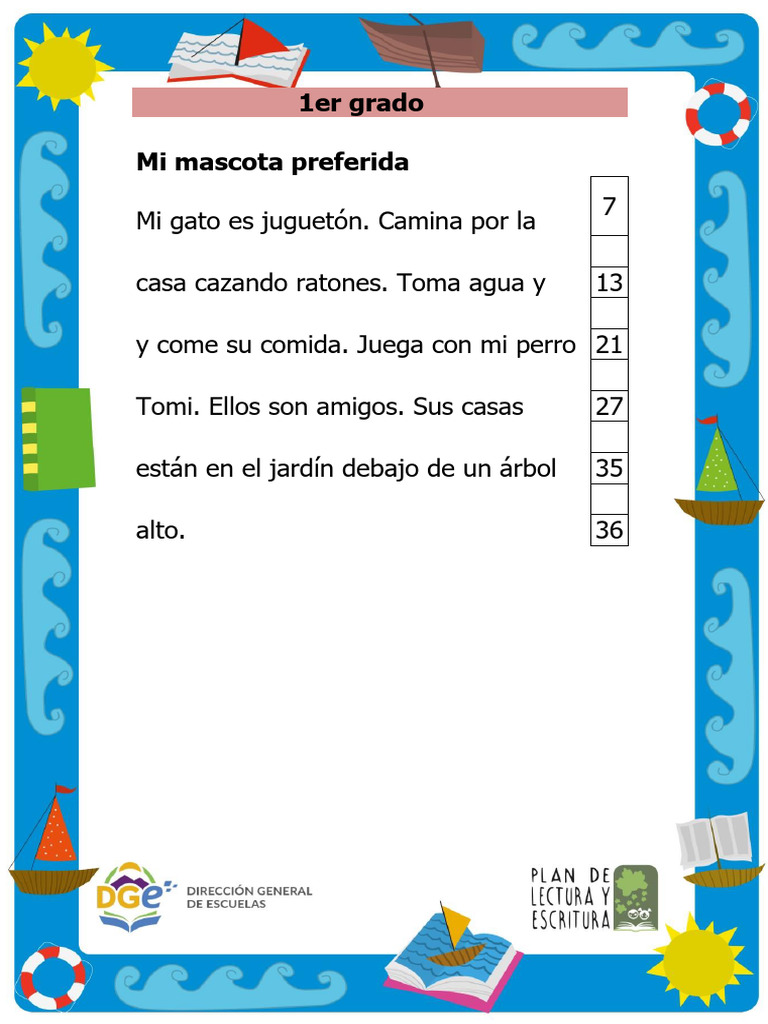 1er Grado Mi Mascota Preferida | PDF