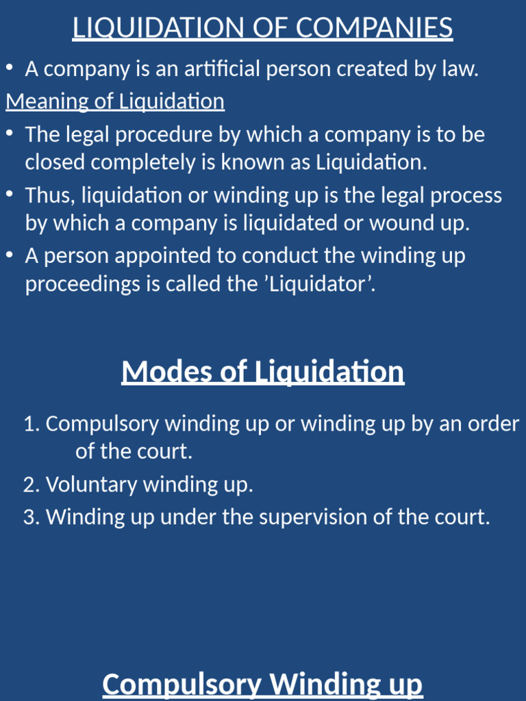 Liquidation | PDF