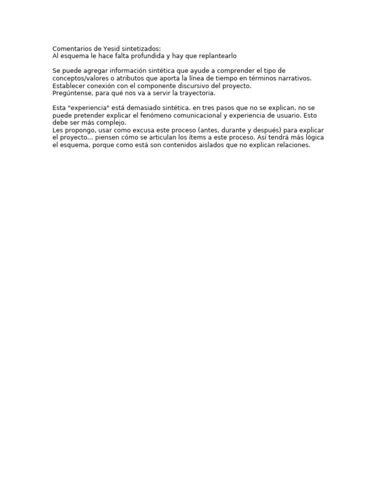 Comentarios de Yesid Sintetizados | PDF