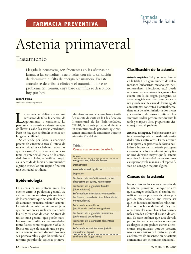 Astenia Primaveral | PDF
