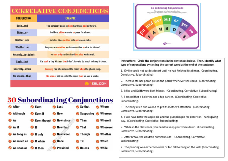 conjunction_worksheet and notes | PDF
