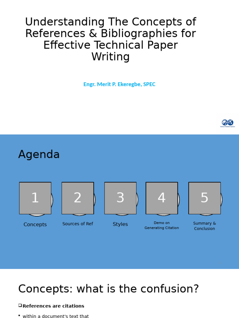 The Concepts of References & Bibliographies in Technical Paper Writing ...