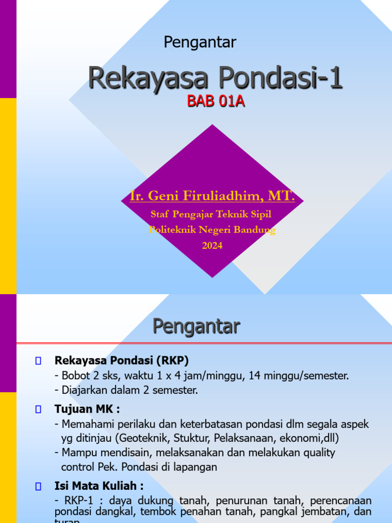 01a - Pengantar Pondasi | PDF