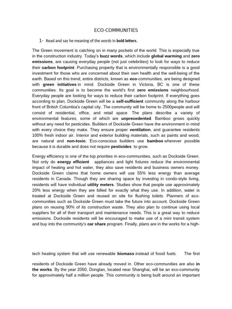 ECO Communities | PDF