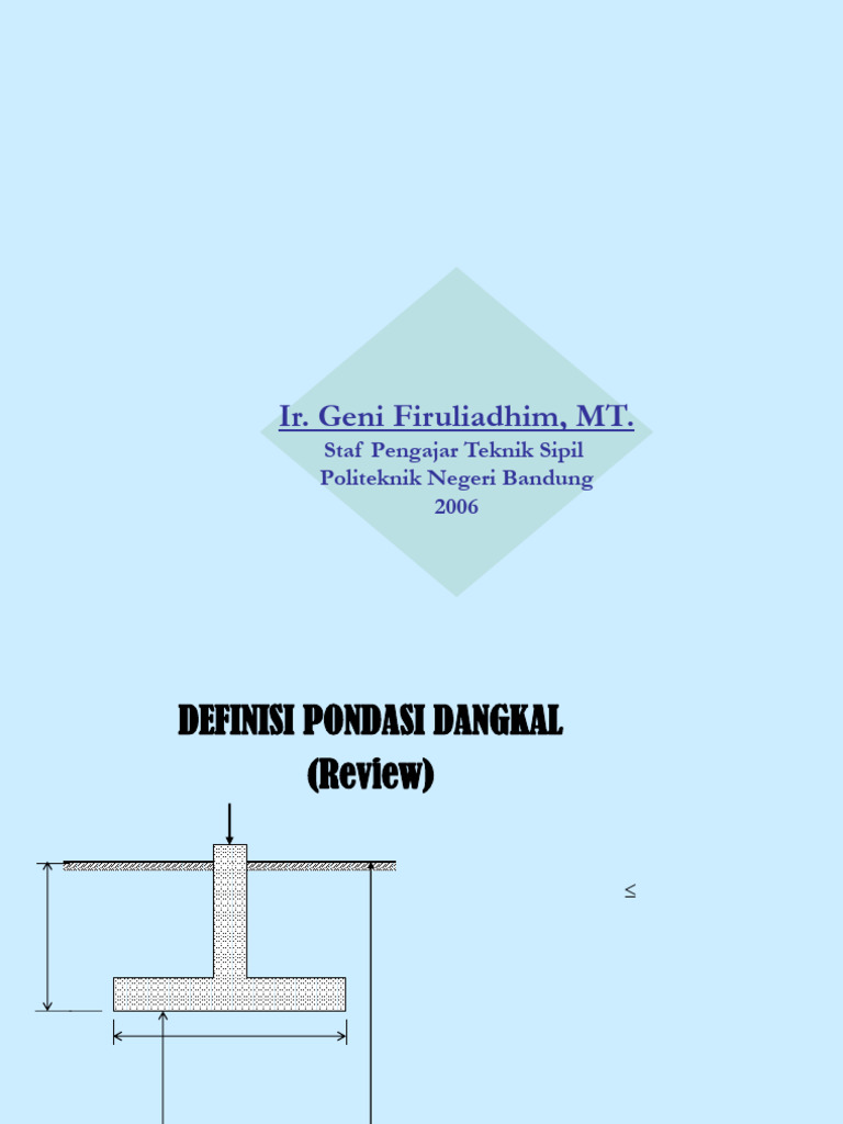 03 - DDT Pondasi Dangkal | PDF