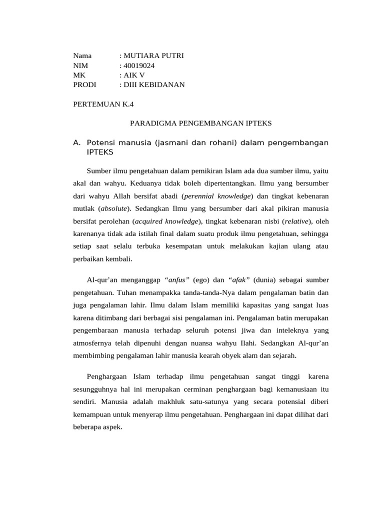 24 Resume Aik P4&5 Paradigma D Kajian | PDF