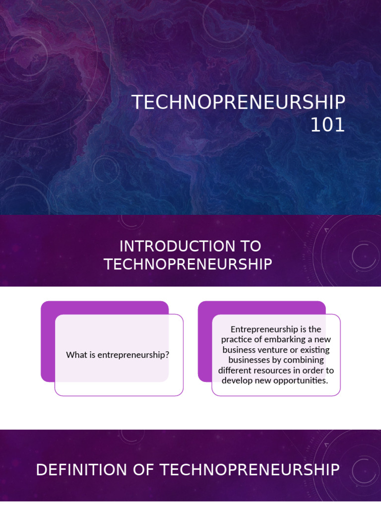Technopreneurship 101 | PDF