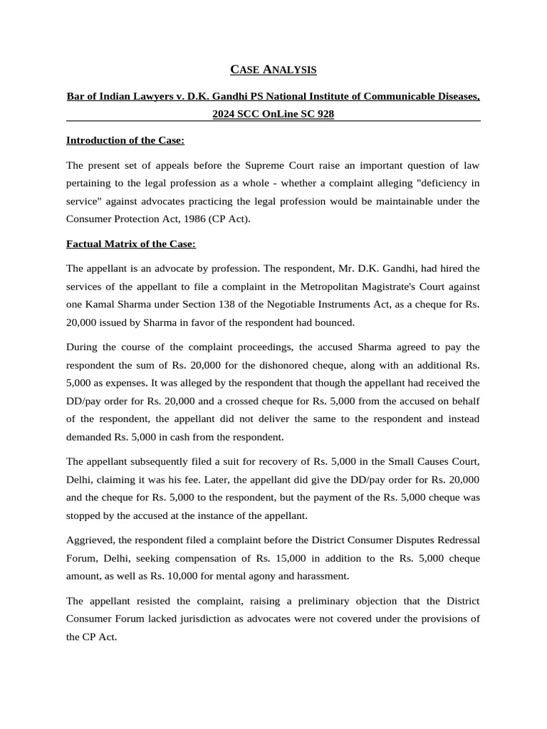 Case Analysis | PDF
