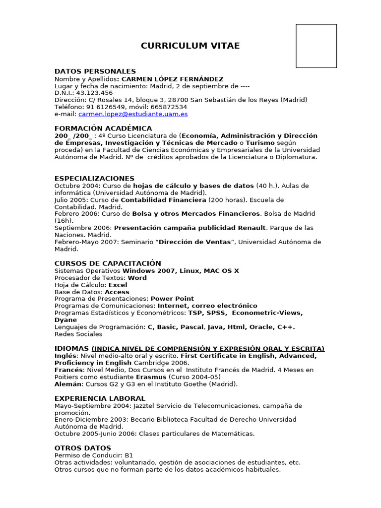 Modelo CV1 | PDF