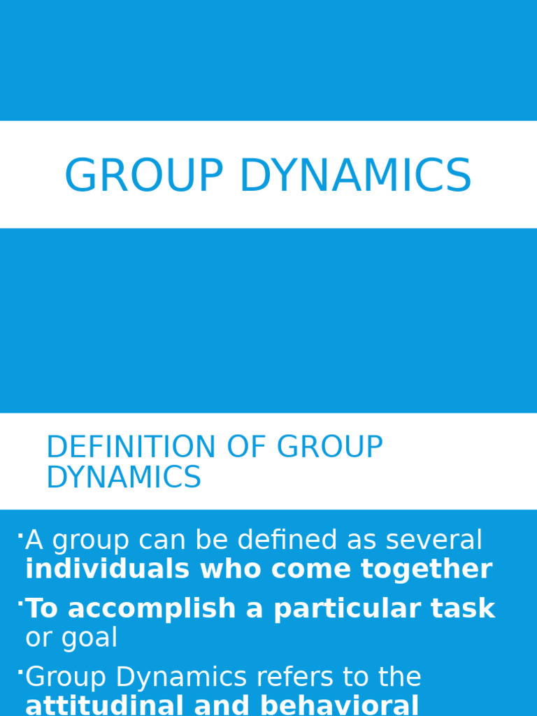 Group Dynamics | PDF