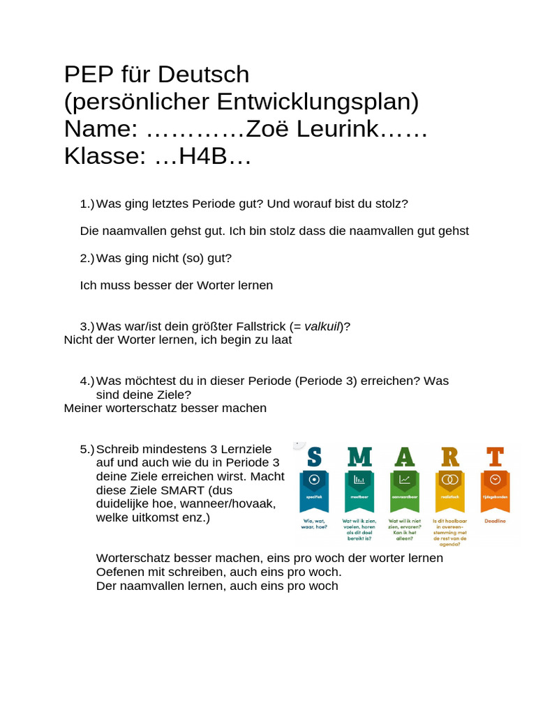 PEP für Deutsch - periode 3 | PDF