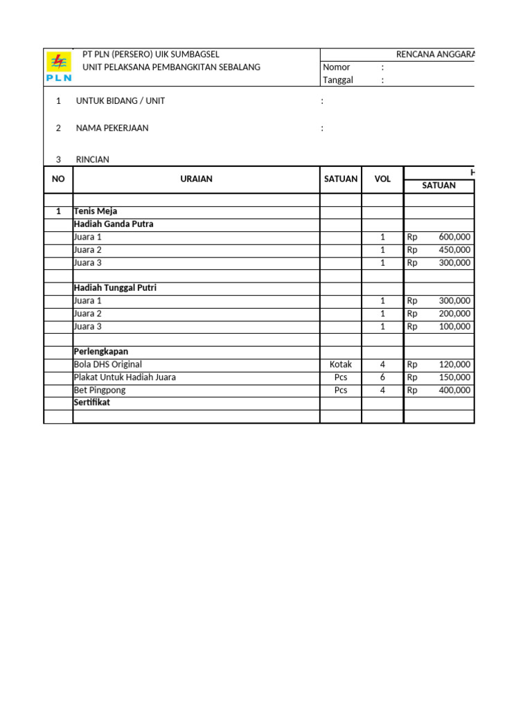 RAB Tenis Meja (1) | PDF