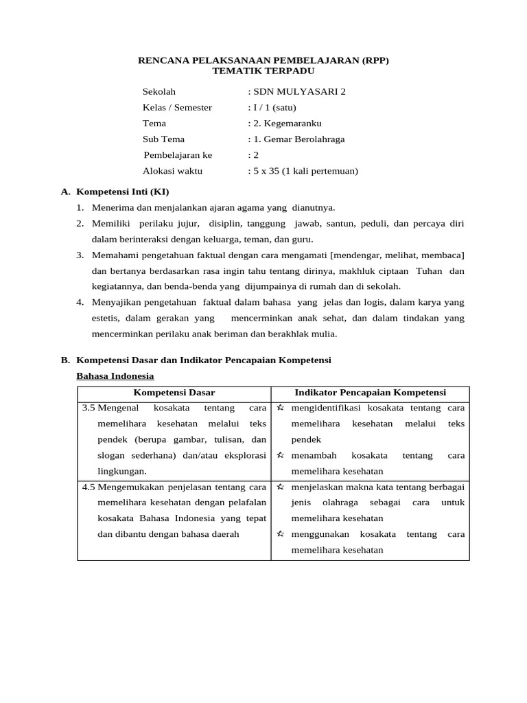 SUBTEMA 1 PEMB. 2 | PDF