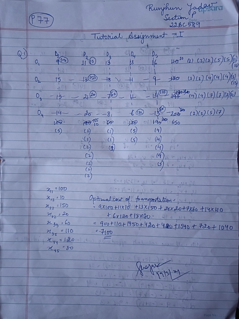 LPP Assignment Problem | PDF