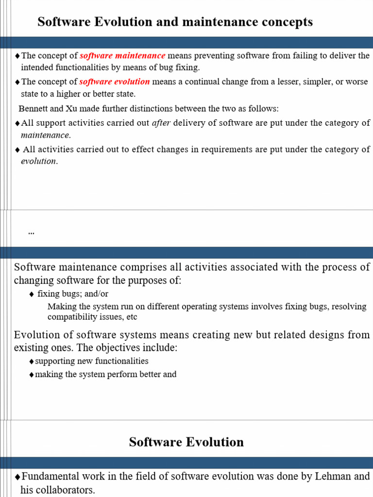 Software Evolution and Maintanance | PDF