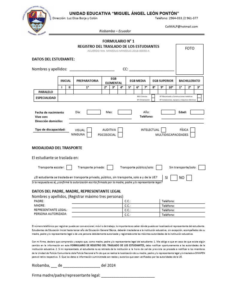 04 Ficha Modalidad de Traslado-2 | PDF