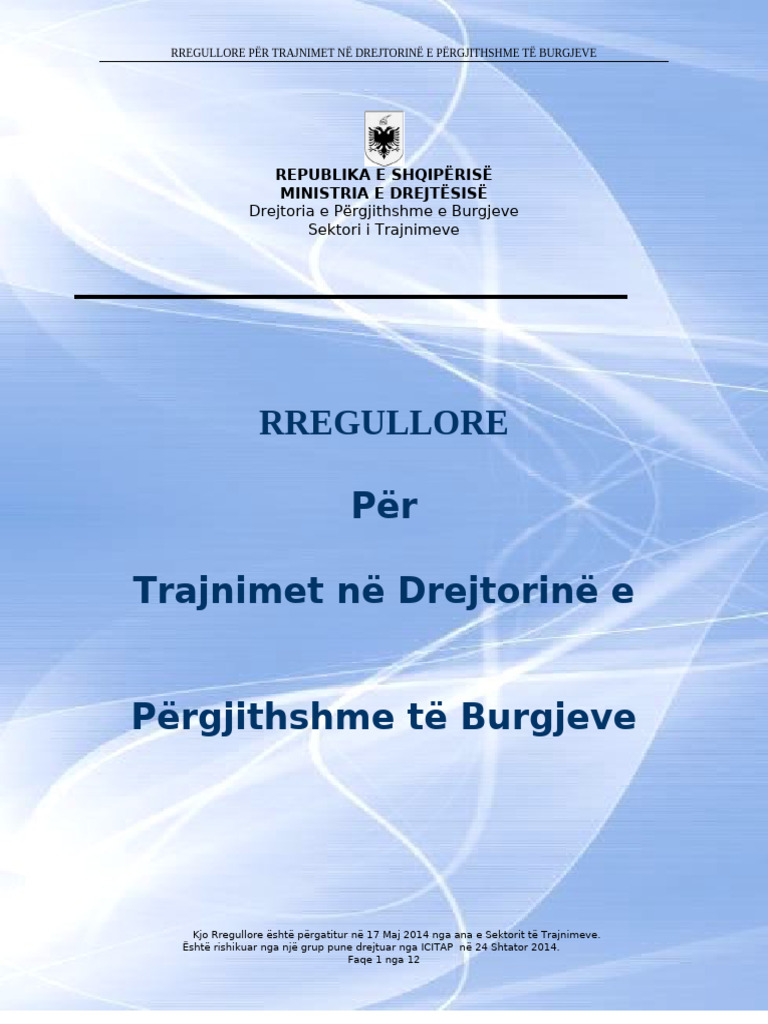Rregullore e Trajnimeve | PDF