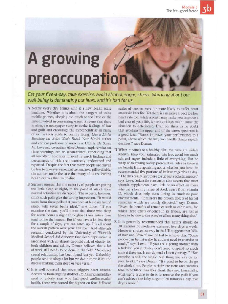 17-18 A Growing Preoccupation - Smart Exercise | PDF