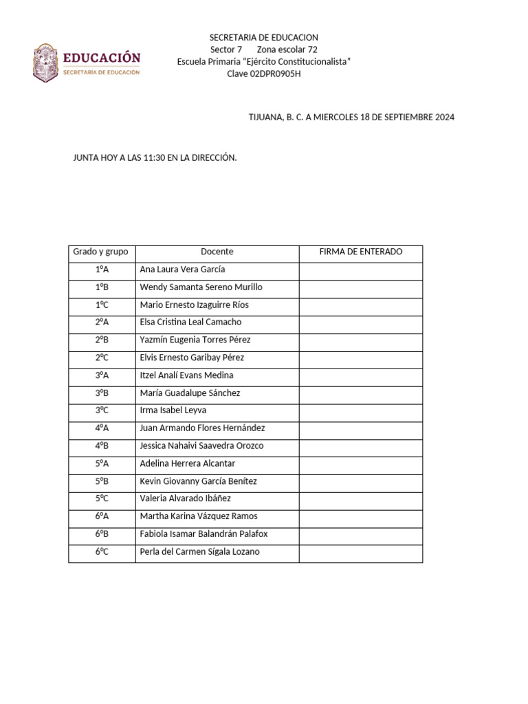 Formato de Recados A Profes | PDF