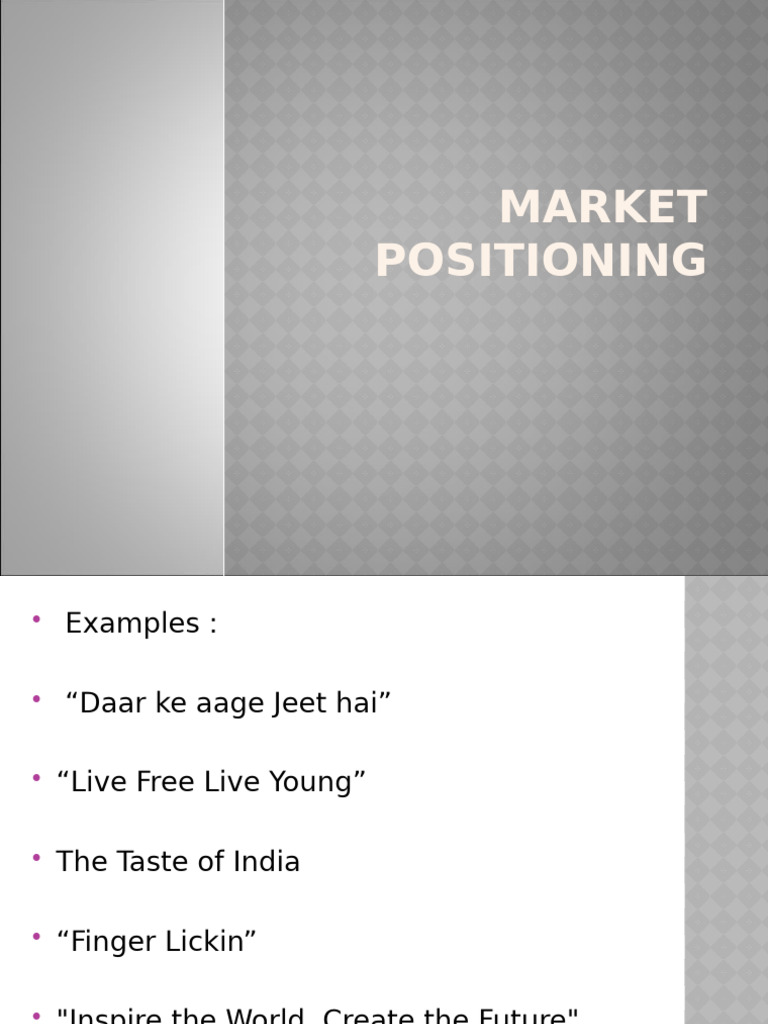 Positioning | PDF
