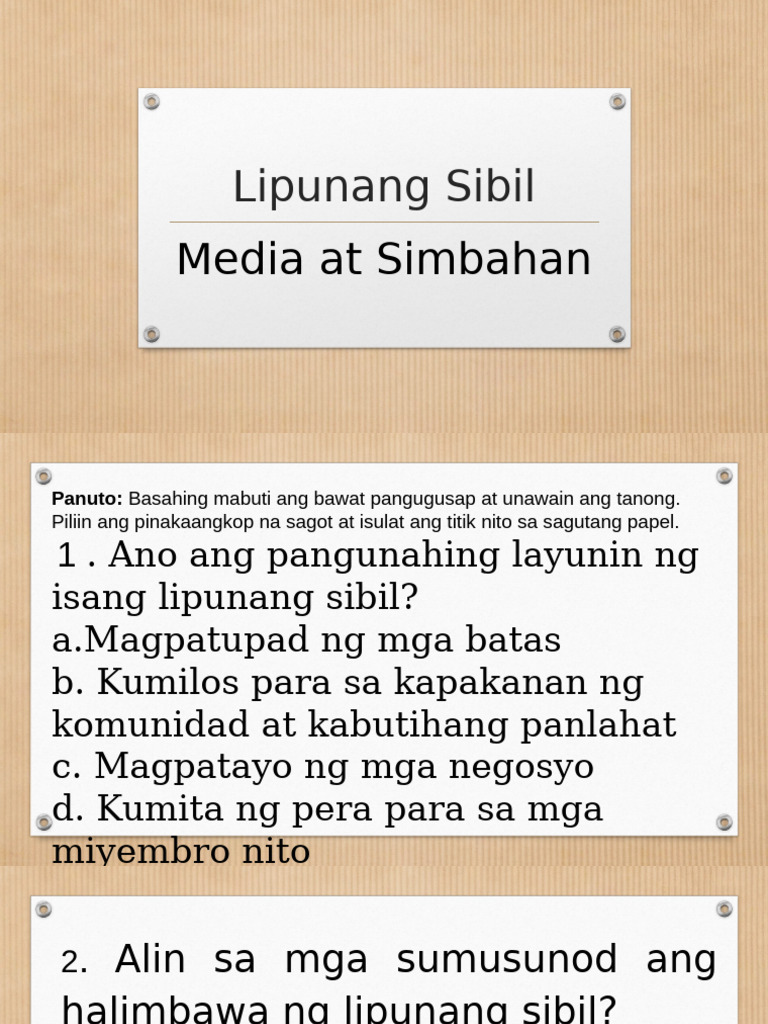 Student Lipunang Sibil | PDF