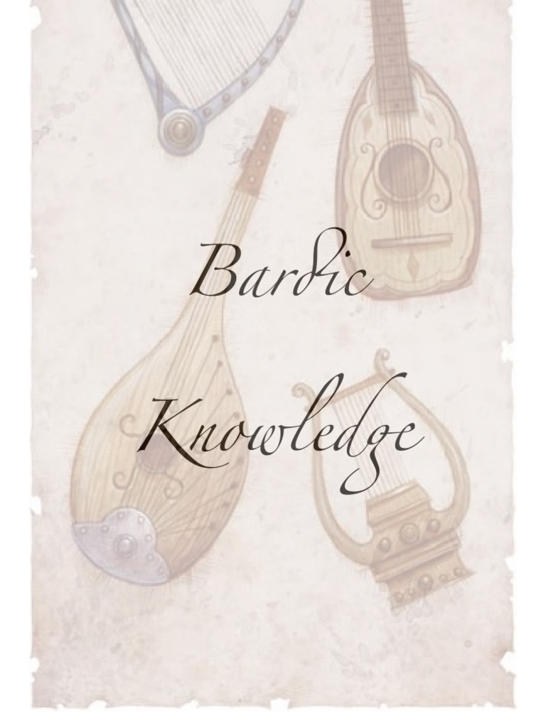 Bardic Knowledge Compiled | PDF