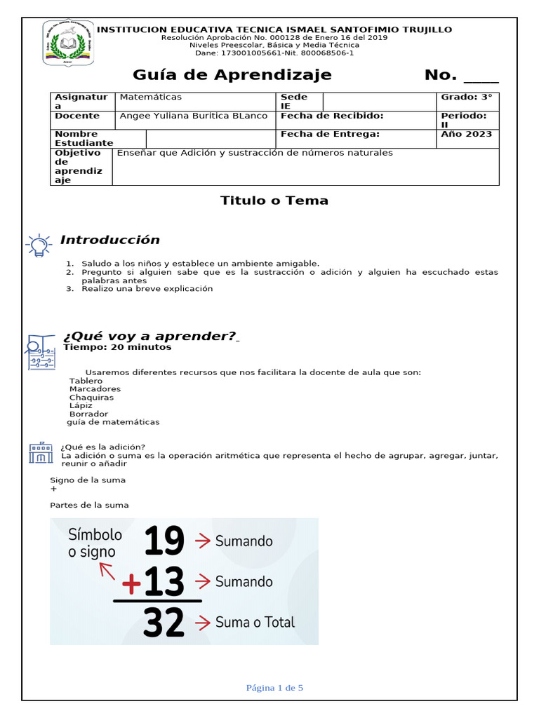 Modelo Guía de Aprendizaje | PDF