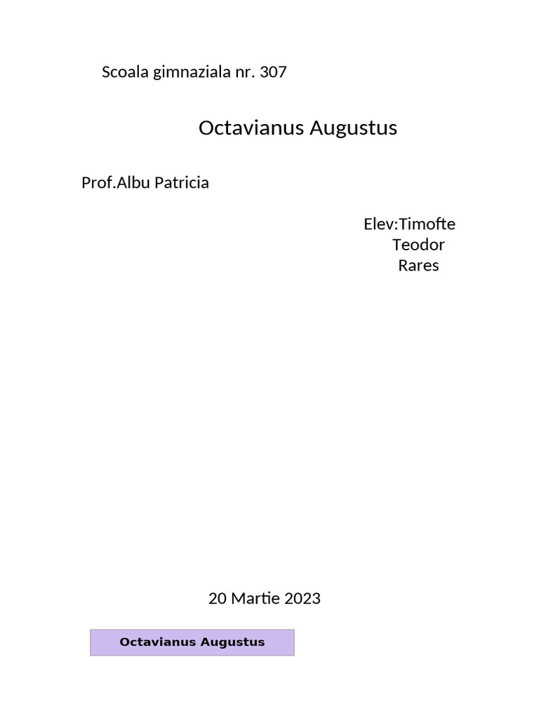 Scoala Gimnaziala NR | PDF