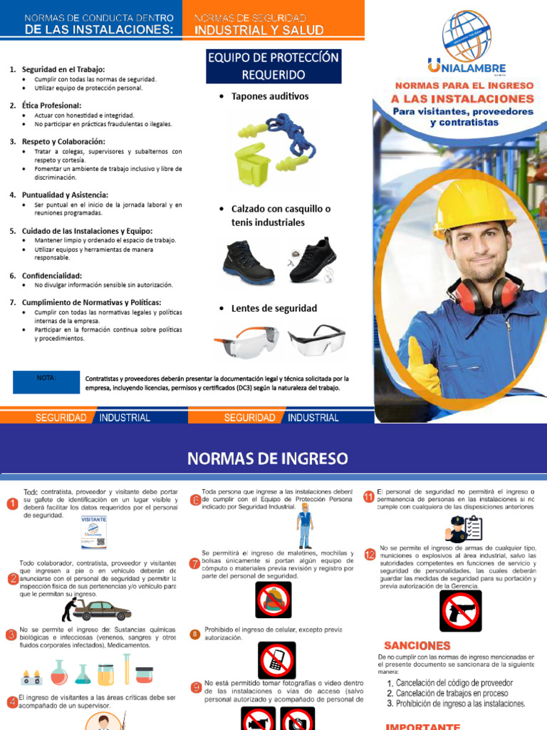 Triptico Epp Visitantes y Proveedores | PDF