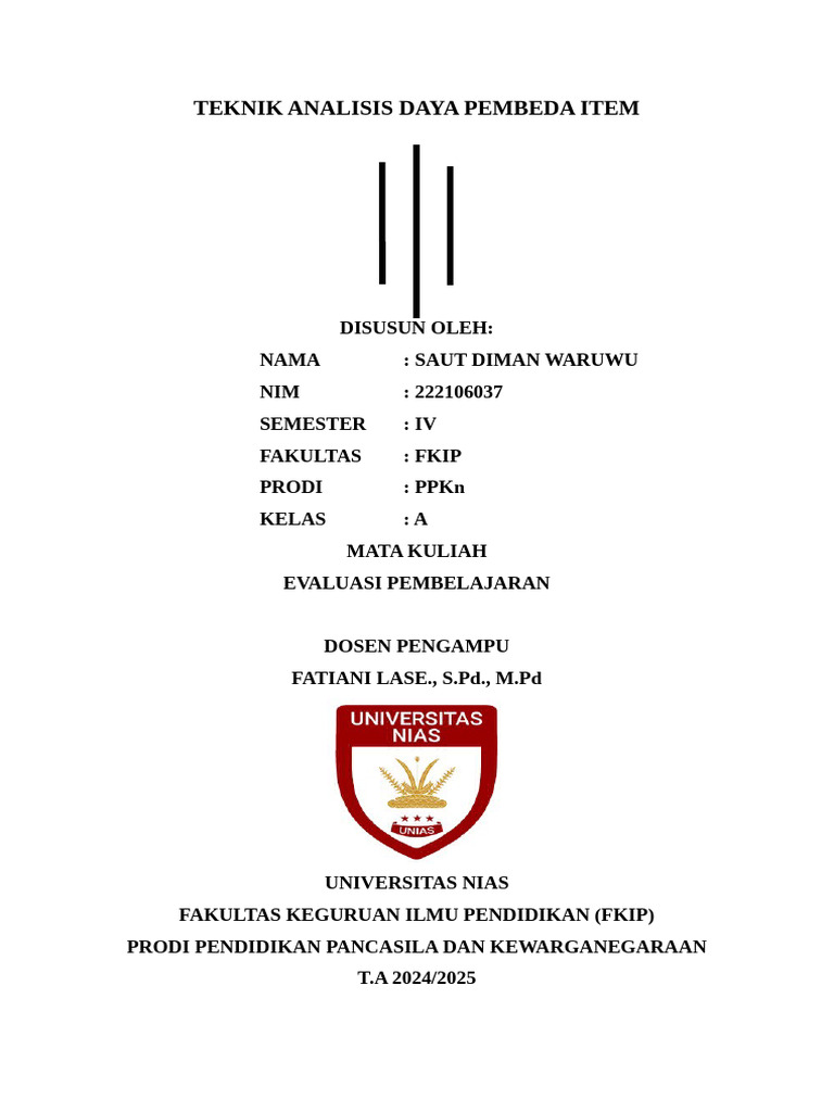 Mk. Evaluasi Pembelajaran | PDF
