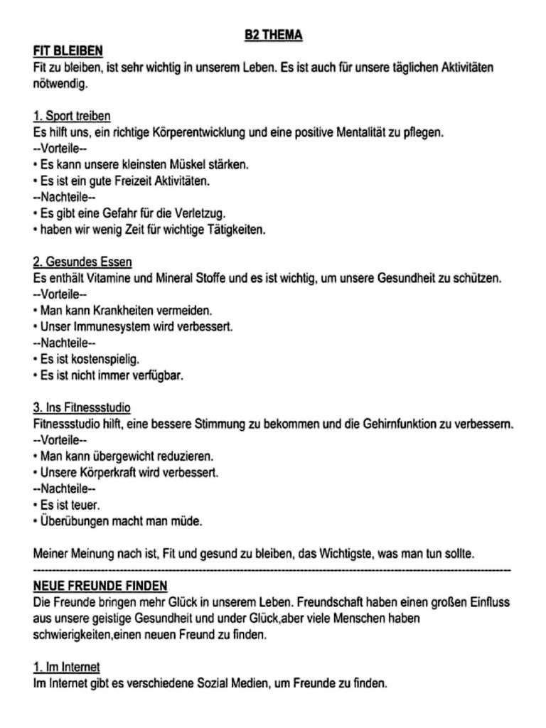 Sprechen B2 | PDF