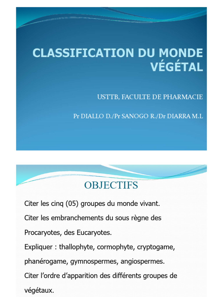 Classif mondevÃ©gÃ©tale | PDF