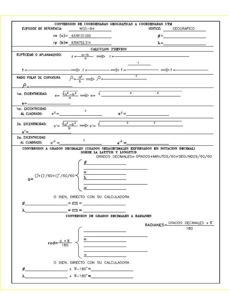Planilla Coordenadas Utm-2 | PDF