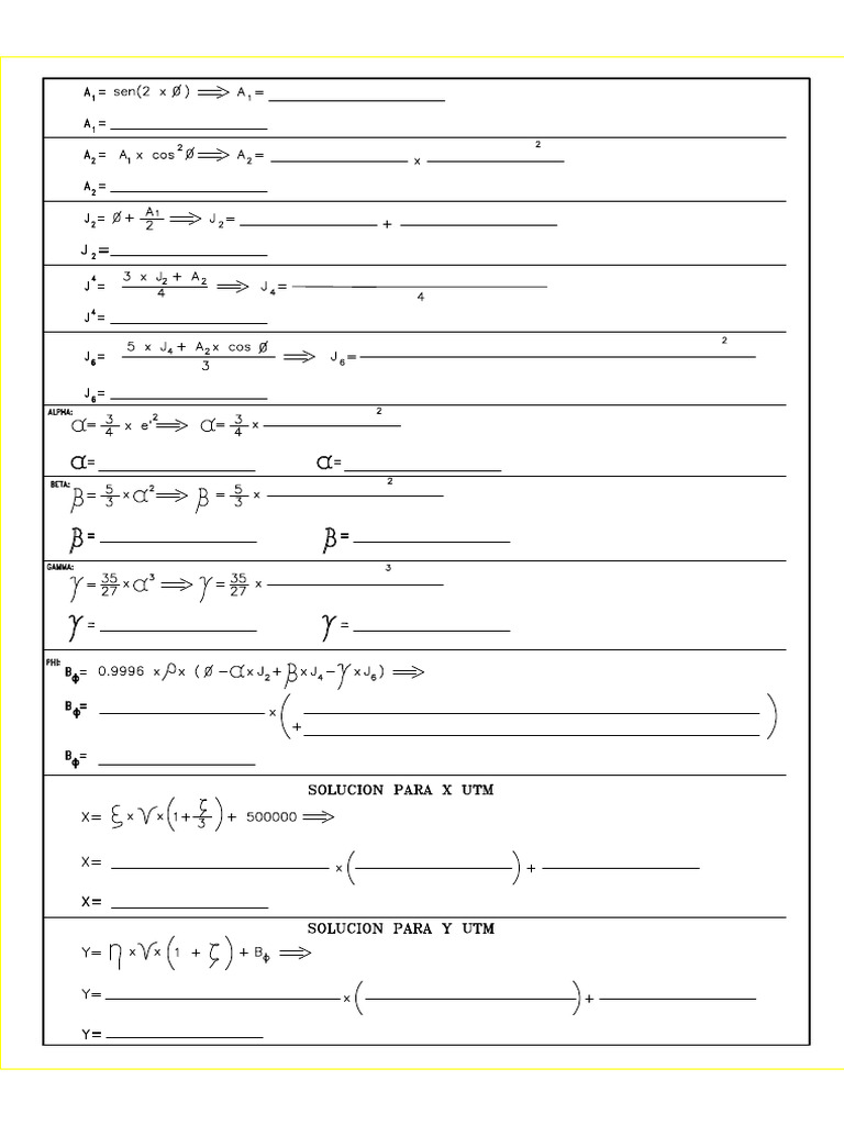 Planilla Coordenadas Utm-4 | PDF