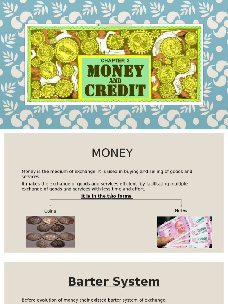 Chapter3 Money and Credit | PDF