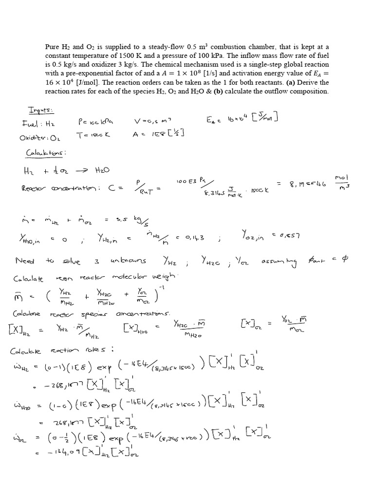 Chemical Reactions Reaction Rate Worked Example Pdf