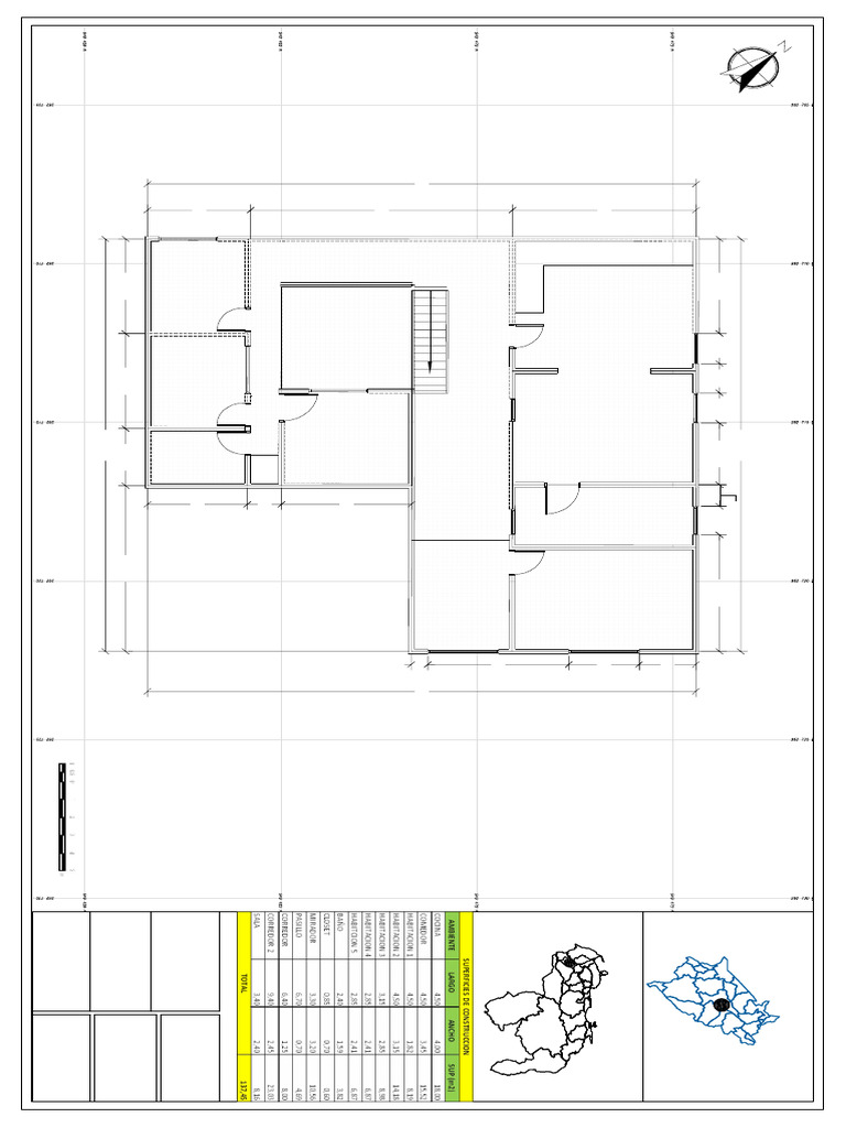 Plano Vivienda Unifamiliar Familiamora Primer Nivel | PDF
