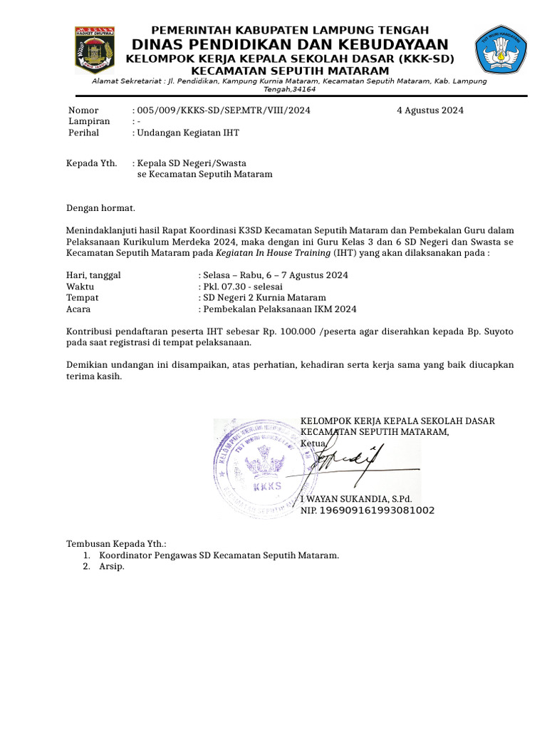 Undangan Iht 2024 | PDF