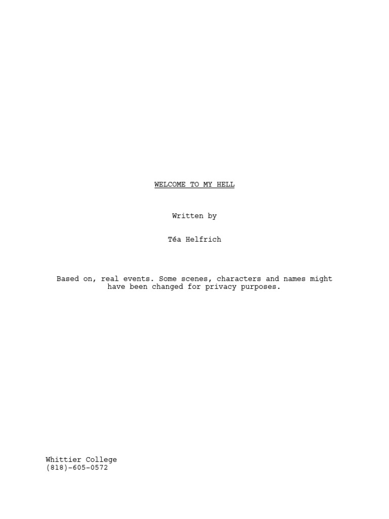 Welcome To My Hell | PDF