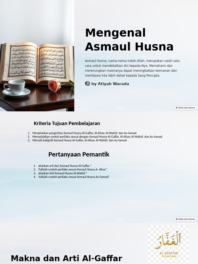 Mengenal Asmaul Husna | PDF