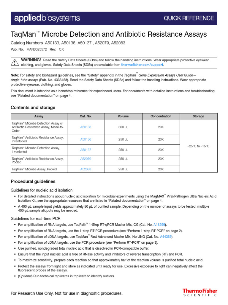 A50137 Taqman Microbe Detection Assay Pdf