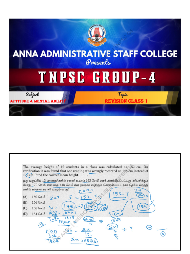 Revision Class 1 | PDF