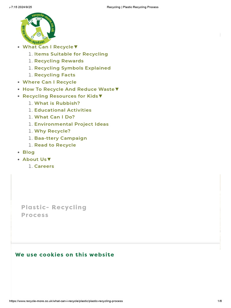 Recycling - Plastic Recycling Process | PDF