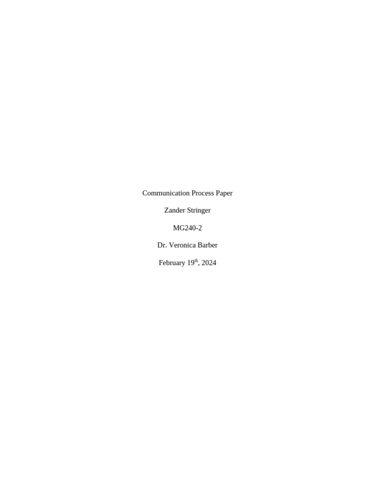 Communication Paper | PDF
