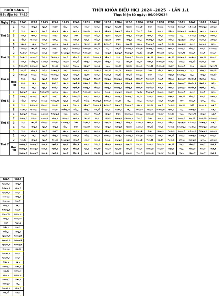 TKB 2024 2025 hk1 - Lan 1.1 | PDF