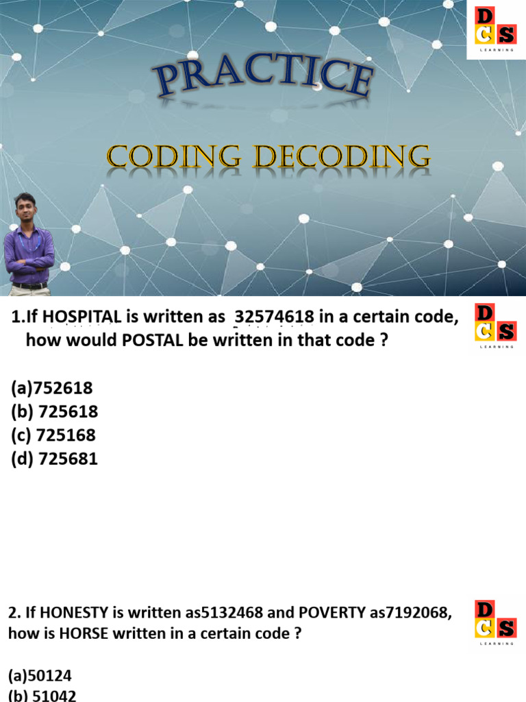 CODING DECODING practice | PDF