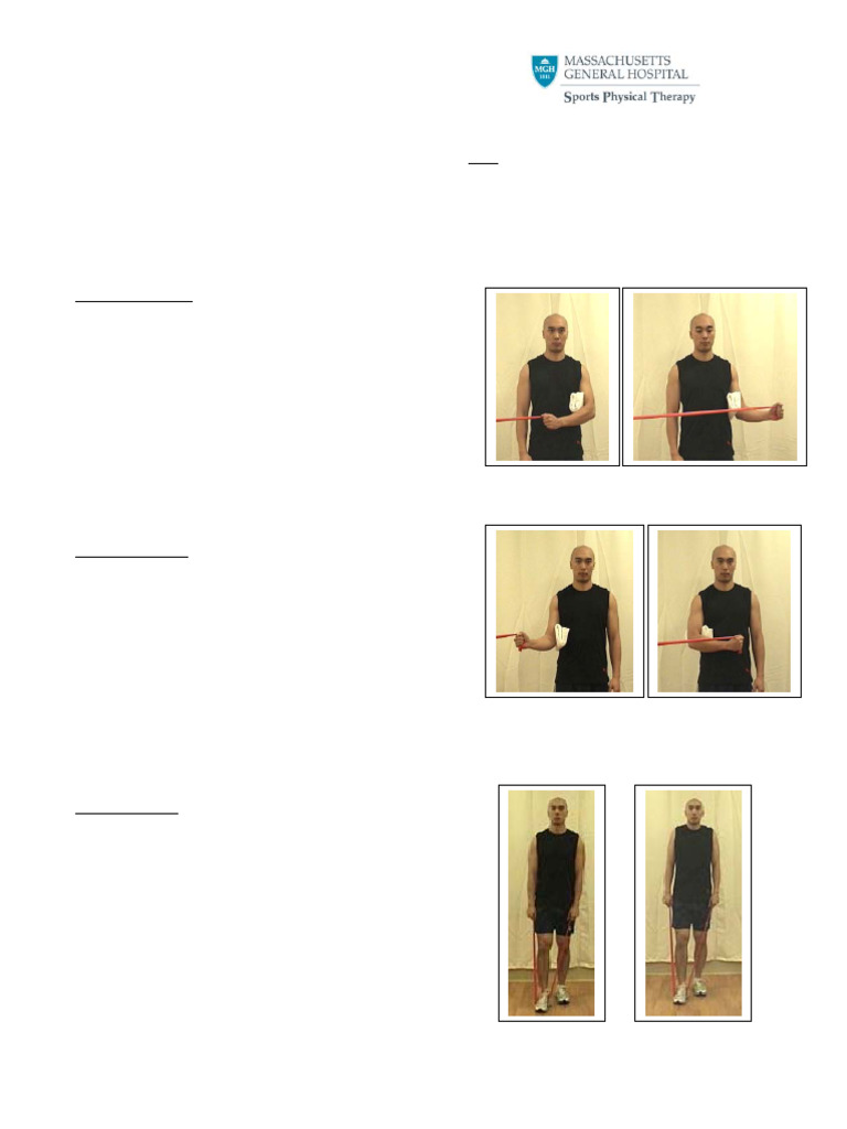 Mass General Theraband Strengthening For The Shoulder | PDF ...
