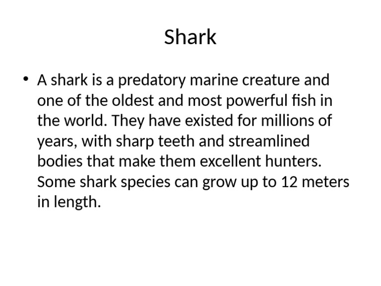 Shark Presentation | PDF