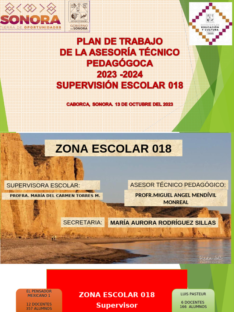 Plan de Trabajo de La Asesoría Tecnico Pedagógica de La Supervision Escolar 018 Ciclo Escolar ...