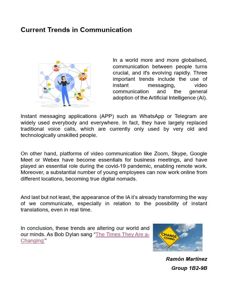 Current Trends in Communication | PDF